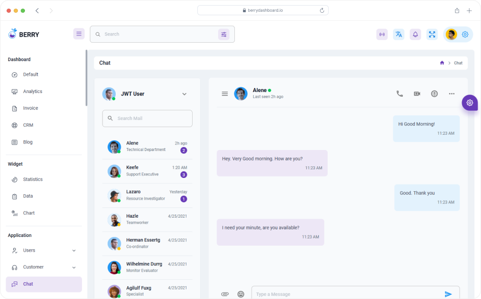 Berry - React Material Admin Dashboard Template