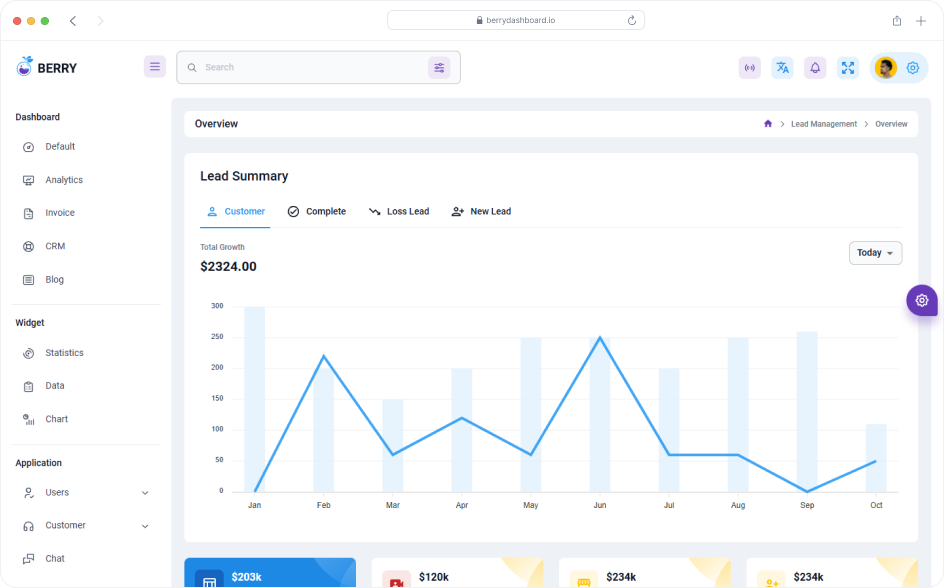 Berry - React Material Admin Dashboard Template