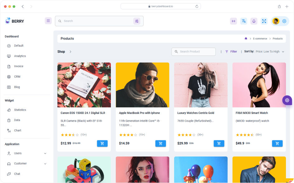 Berry - React Material Admin Dashboard Template